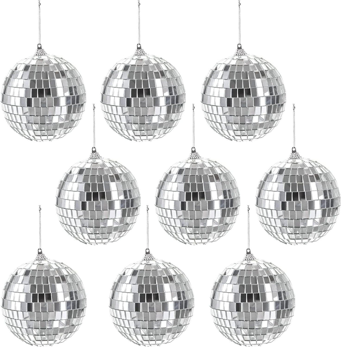 Silver Mirror Disco Ball Set | Party Decorations