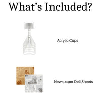 Acrylic Appetizer Cups Set - 20pc Vintage Style